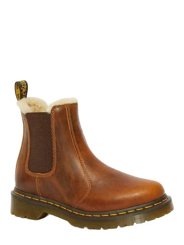 Dr. Martens 2976 Faux Fur Lined Chelsea Boots - Brown