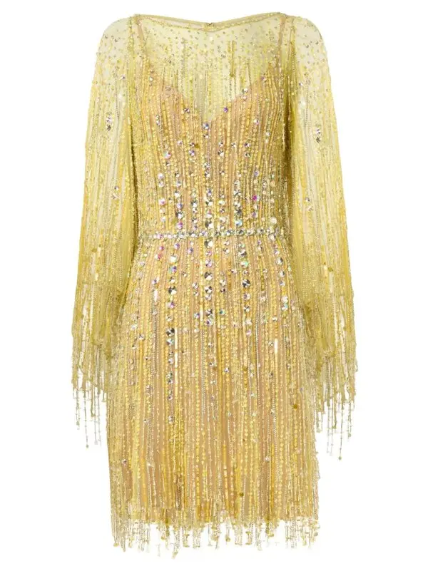 Jenny Packham Dazzle Short Dress - Yellow