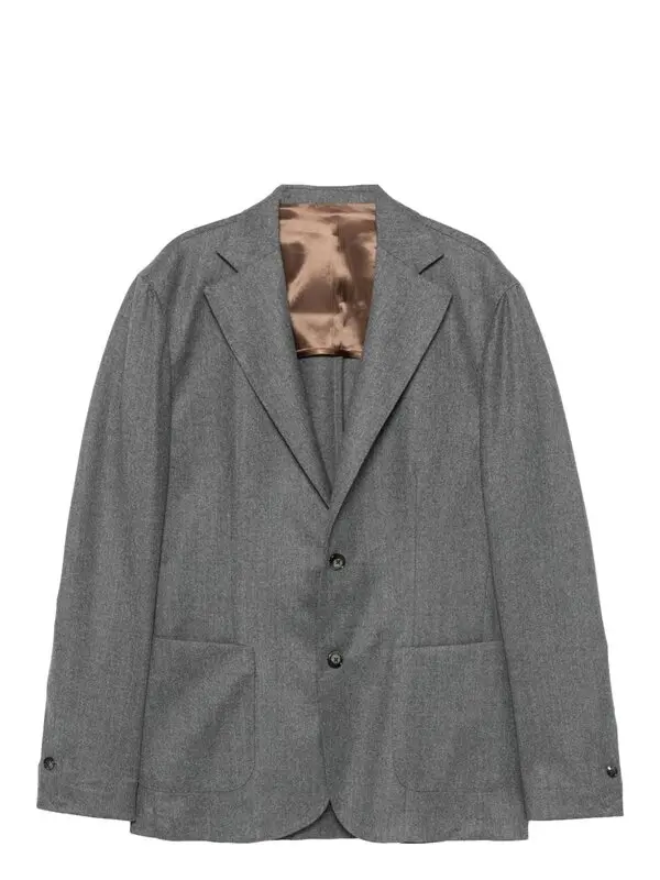 BARBA NAPOLI Wool Blazer - Grey