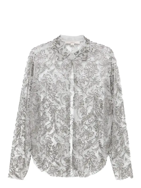 Remain Birger Christensen Open-front Embellished Shirt - Grey