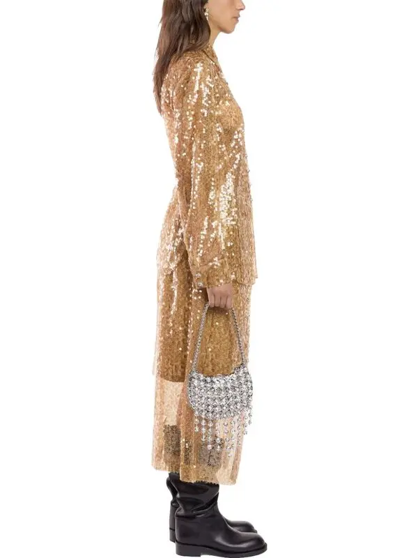 Rabanne Sequin-embroidered Shirt - Neutrals