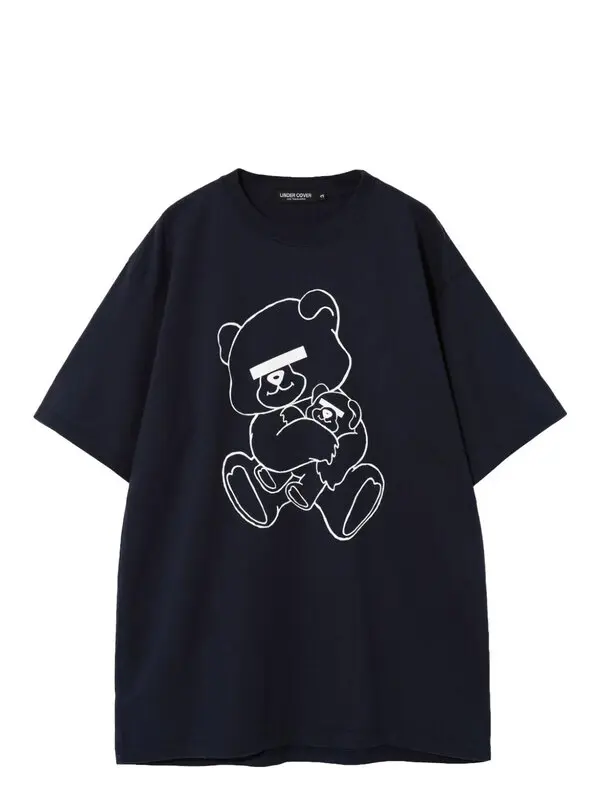 Undercover Teddy Bear-print Cotton T-shirt - Blue