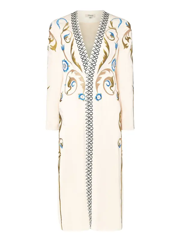 TEMPERLEY LONDON Alessia Embroidered Coat - Neutrals