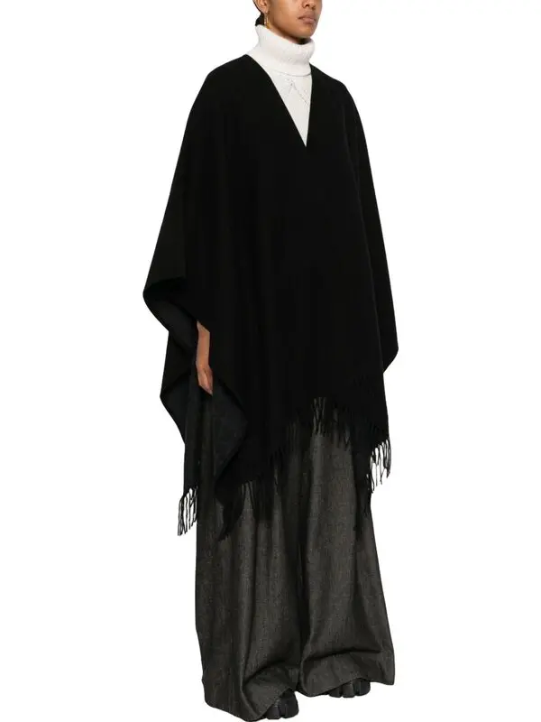 Valentino Garavani Vlogo Signature Cashmere Poncho - Black