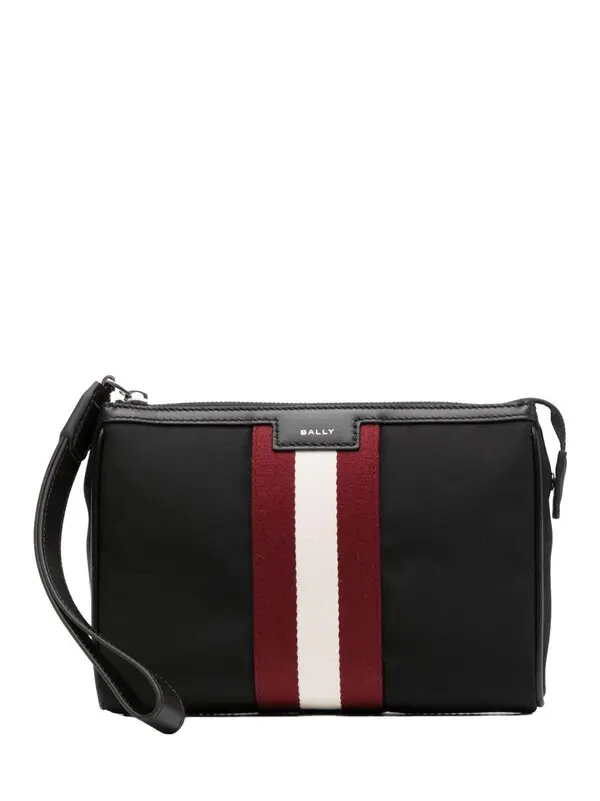 Bally Logo-tape Clutch Bag - Black