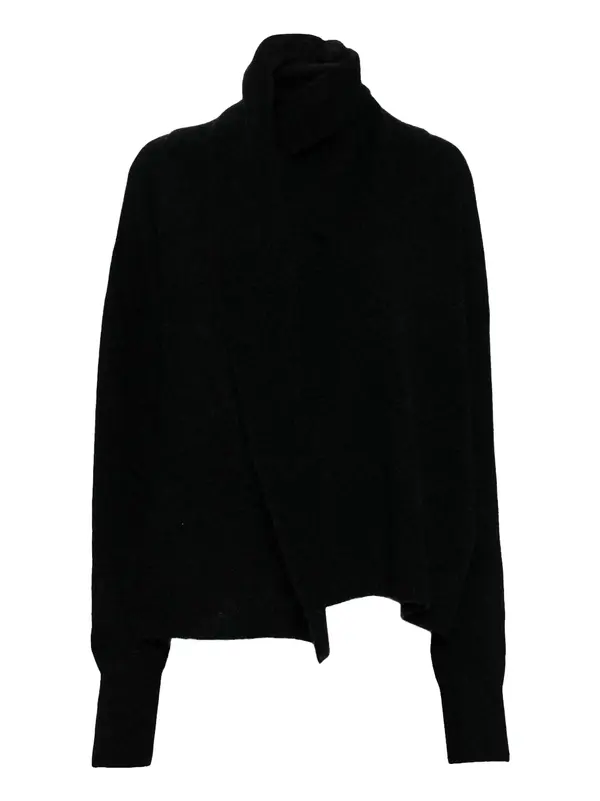TOTEME Draped Knit Jumper - Black