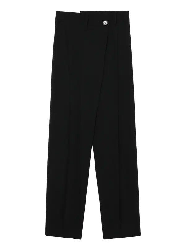 ENFOLD High-waisted Wool Trousers - Black