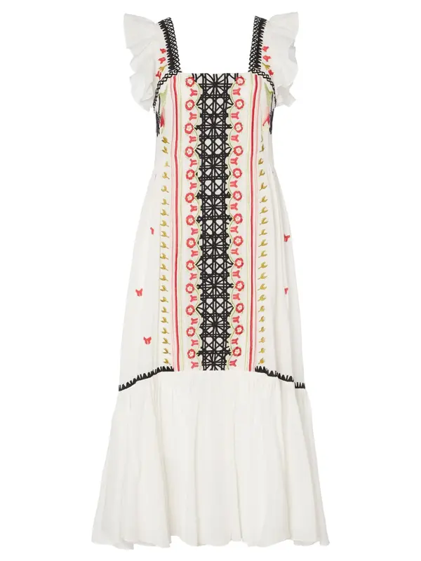 TEMPERLEY LONDON Florentine Midi Dress - White