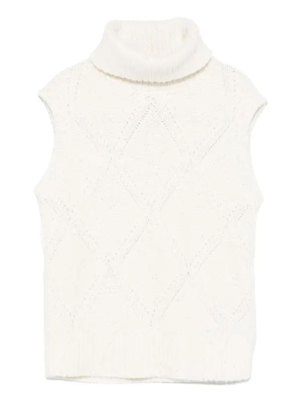 Fabiana Filippi Knitted Tank Top - White