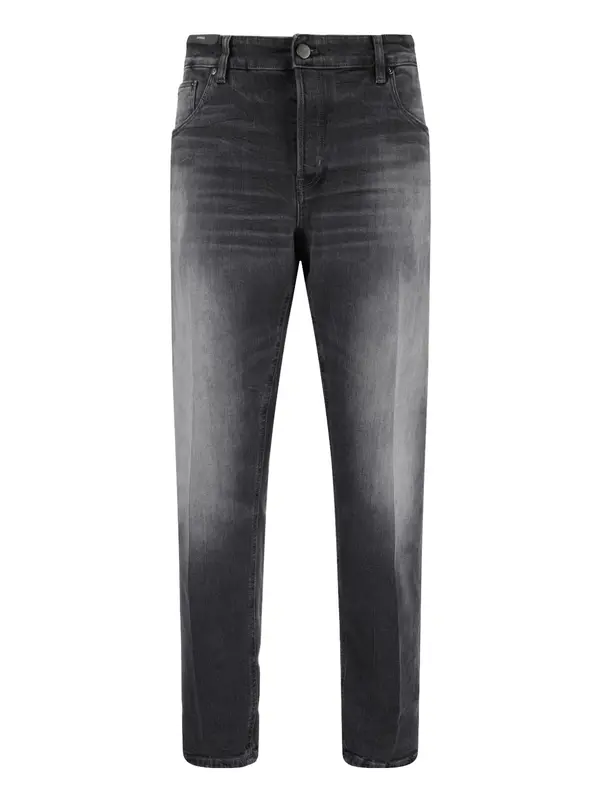 PT TORINO Slim-cut Jeans With Whiskering - Black
