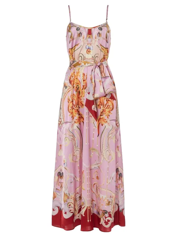 TEMPERLEY LONDON Carline-print Slip Dress - Pink