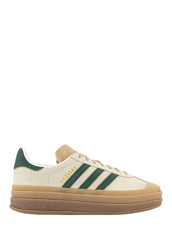 Adidas Gazelle Bold Brand-stripe Suede Low-top Trainers - Cream White Beige