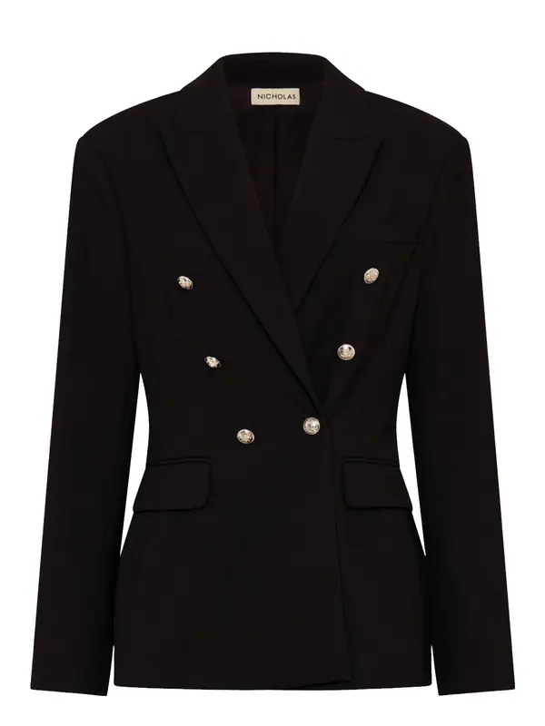 NICHOLAS Danni Double-breasted Blazer - Black