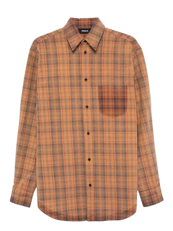 EGONLAB Tartan Check Shirt - Orange