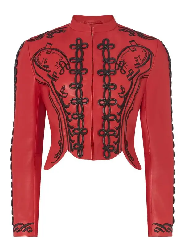 TEMPERLEY LONDON Salerno Leather Jacket - Red
