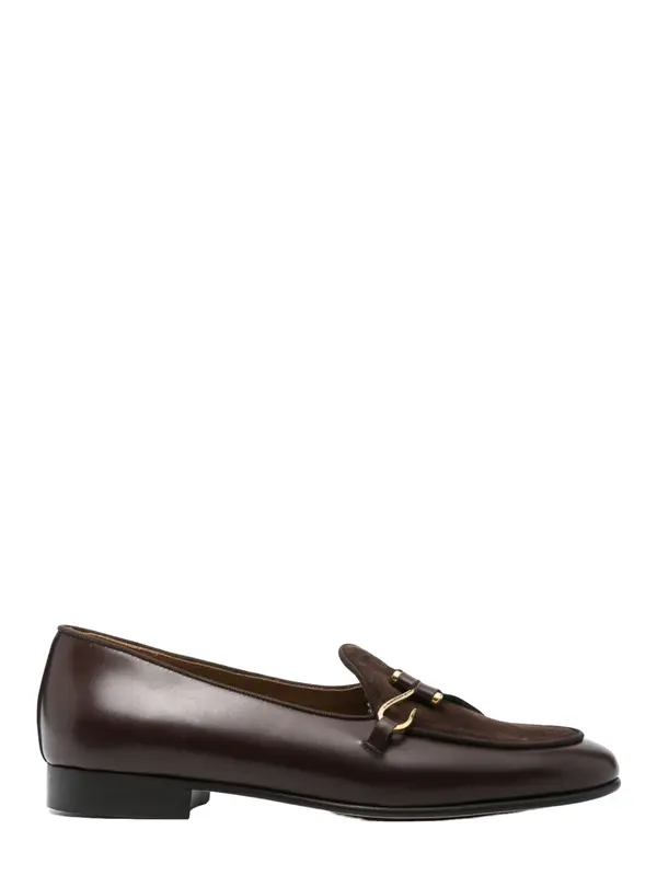 EDHEN MILANO Hook-detailed Loafers - Brown
