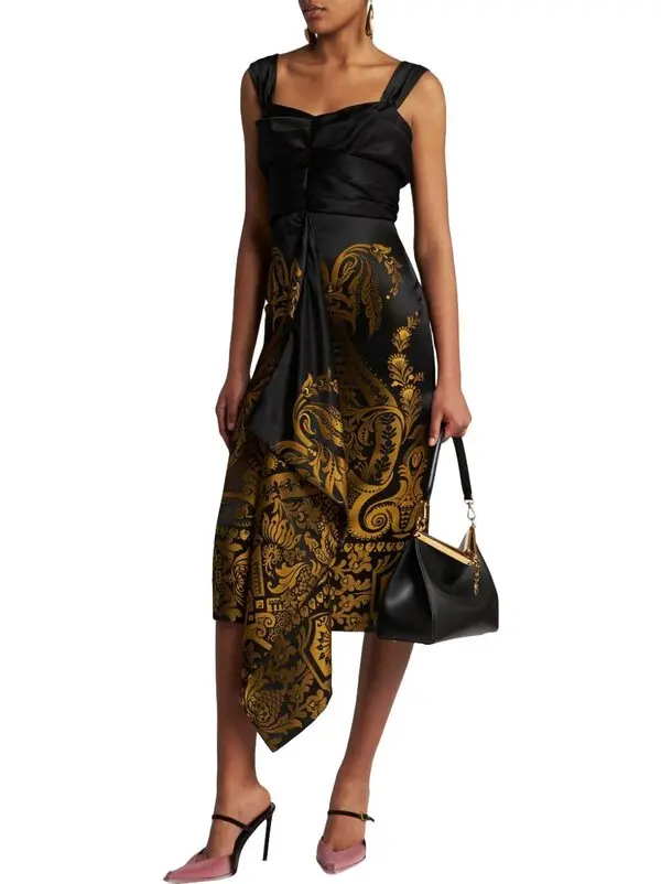Etro Jacquard Midi Dress - Black
