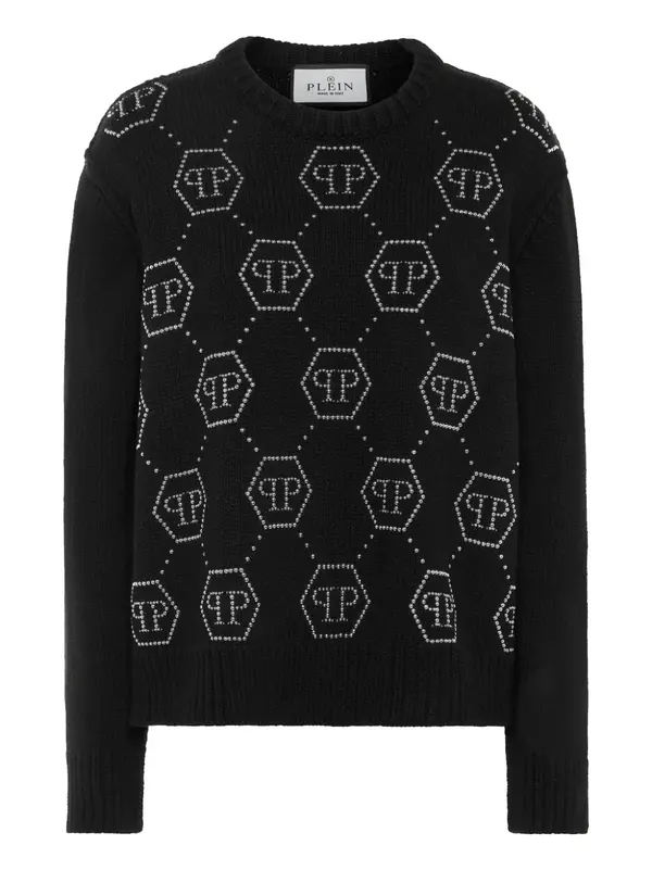 Philipp Plein Crystal-logo Jumper - Black