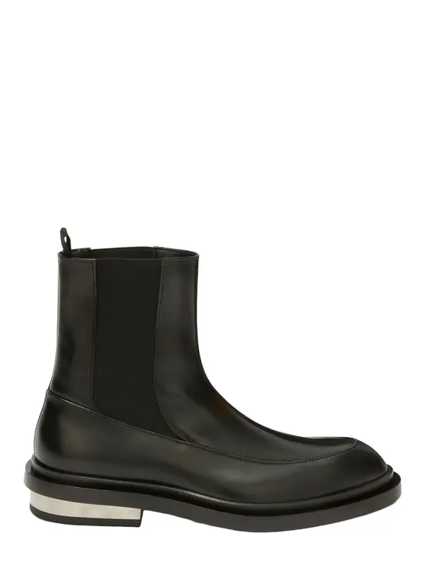 JIL SANDER Leather Chelsea Boots - Black