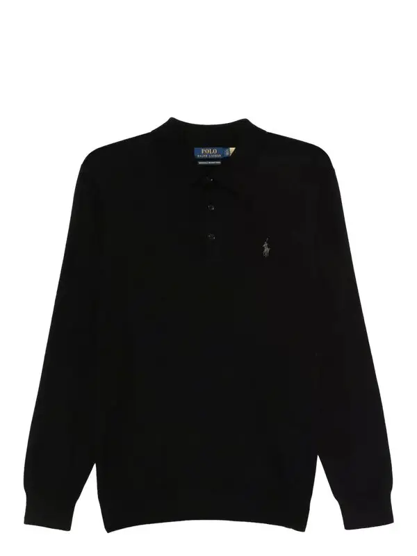 Polo Ralph Lauren Knitted Polo Shirt - Black