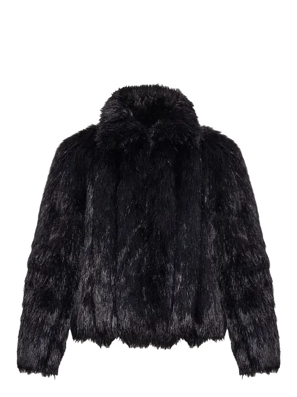 Balenciaga Faux-fur Jacket - Black