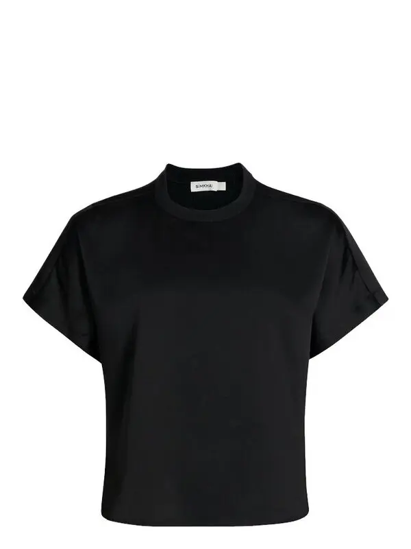 Simkhai Addy Knit-back T-shirt - Black