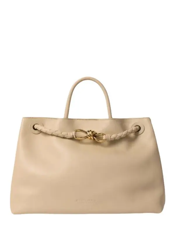 Bottega Veneta Andiamo Leather Tote - Cream