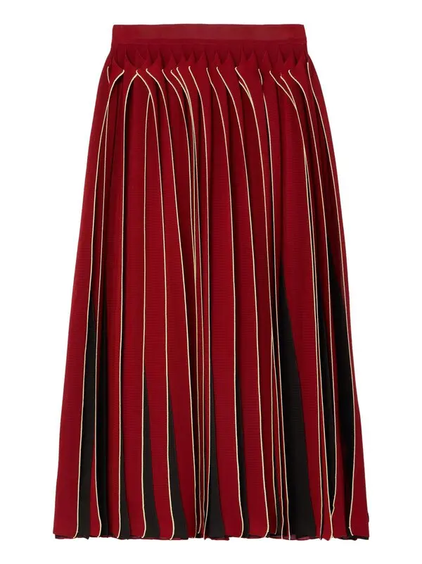Bottega Veneta Paneled Midi Skirt - Red