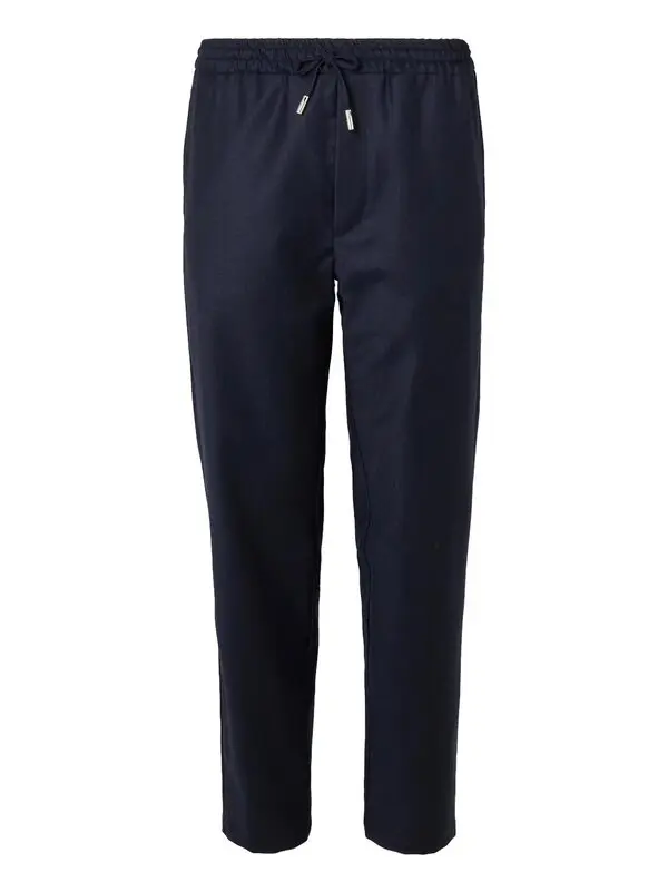 Mr P. James Slim-fit Wool-flannel Suit Trousers - Blue