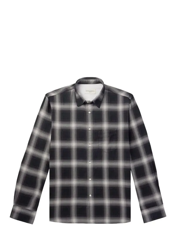 Officine Générale Benoit Checked Cotton-flannel Shirt - Gray