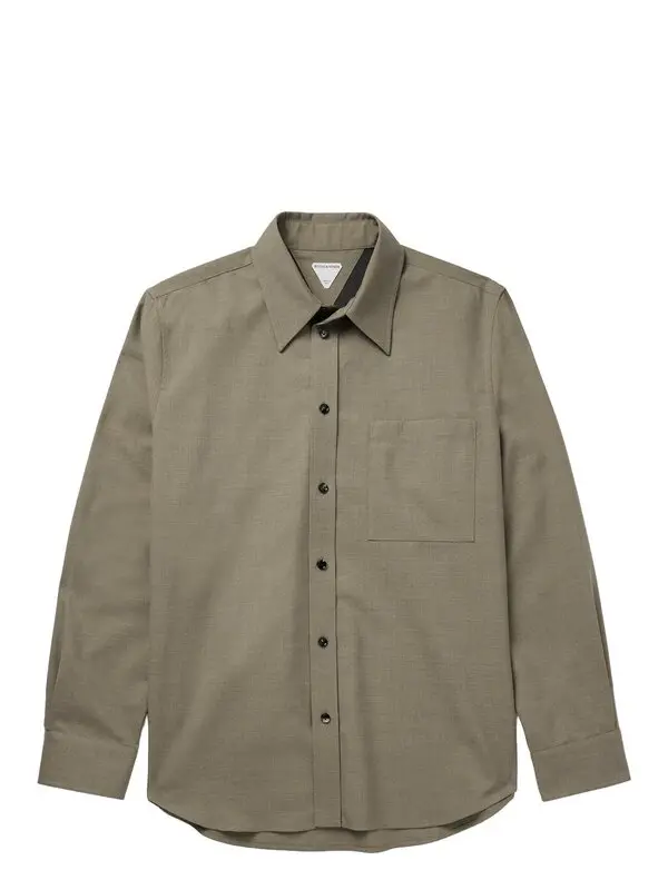 Bottega Veneta Wool-twill Shirt - Green