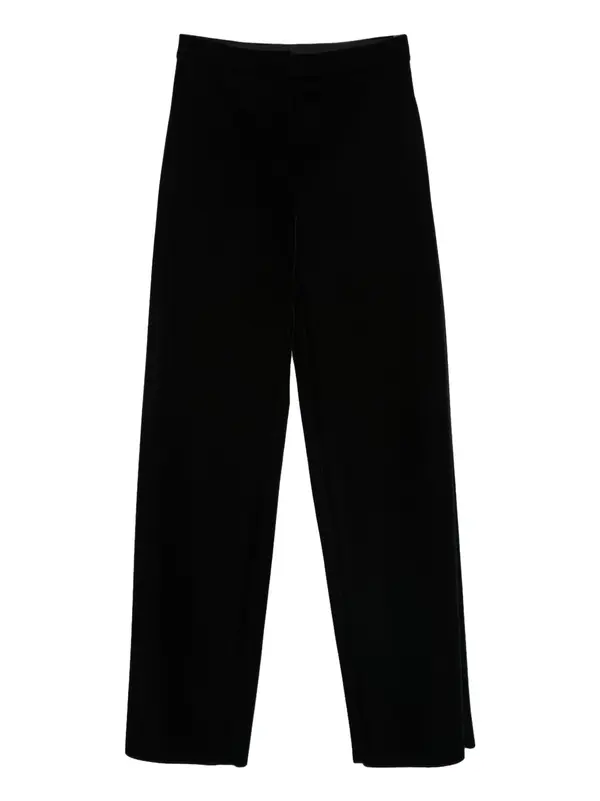 Sportmax Velvet Straight Leg Trousers - Black