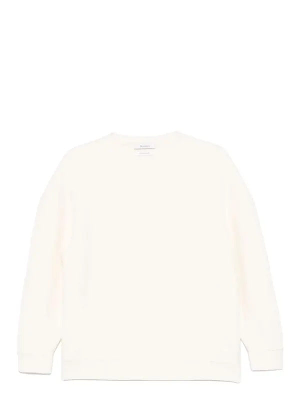 Max Mara Wool-cashmere Blend Crewneck Sweater - White