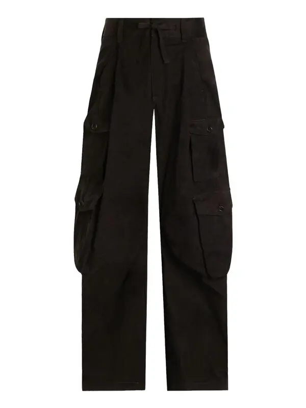 Dolce & Gabbana Wide Leg Trousers - Black