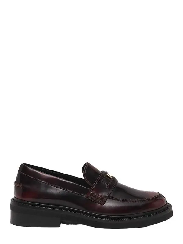 Maje Loafer Flats - Burgundy