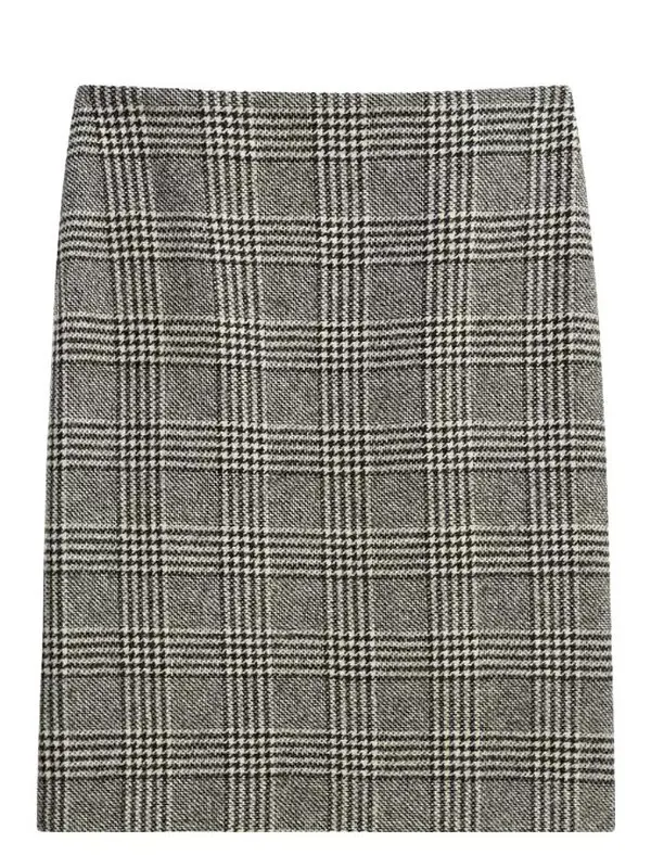 HOBBS LONDON Brea Plaid Skirt - Black White