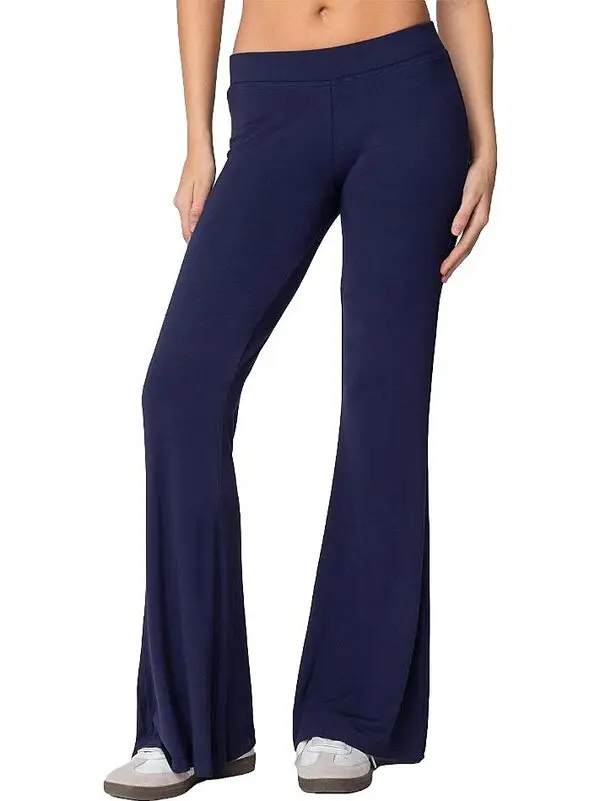 EDIKTED Flared Pants - Navy