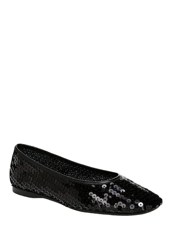 Vince Leah Sequin Ballet Flats - Black
