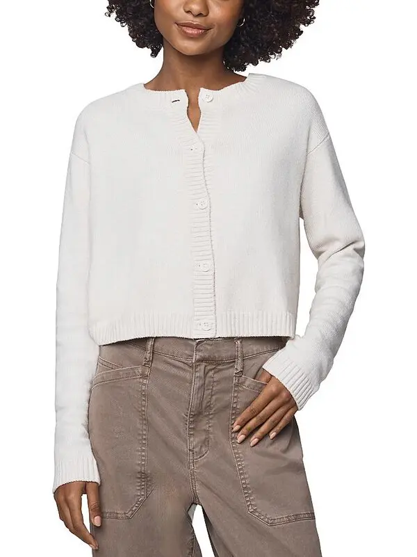Splendid Amber Cropped Cardigan - Pale Oak Heather