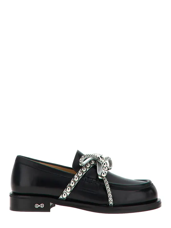 Mach & Mach Stud-embellished Loafers - Black