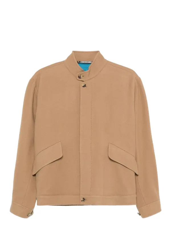Paul Smith Wool Bomber Jacket - Brown