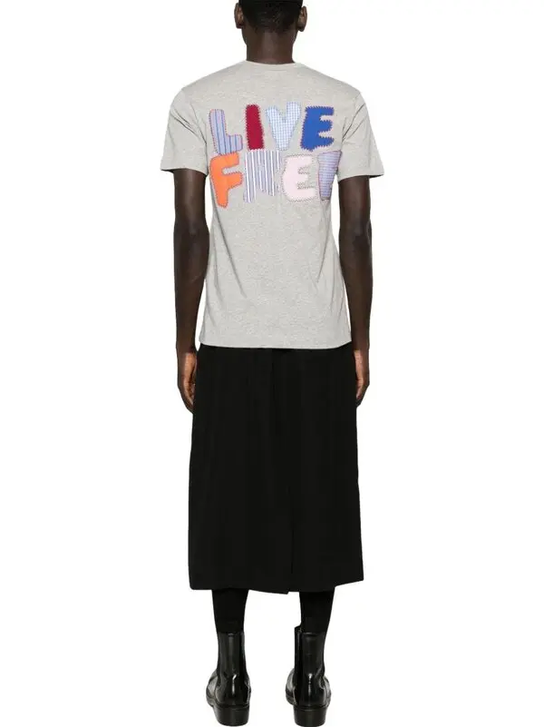 Comme Des Garçons Live Free T-shirt - Grey