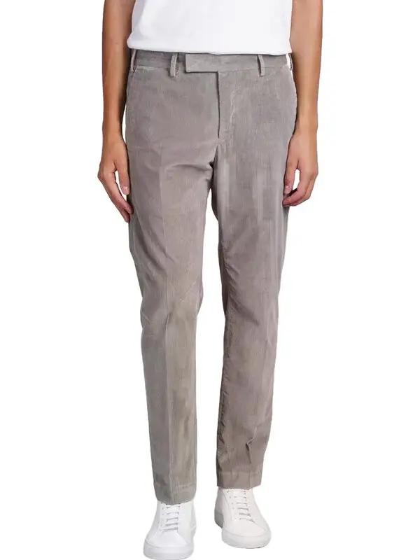 PT TORINO Corduroy Straight-leg Trousers - Grey