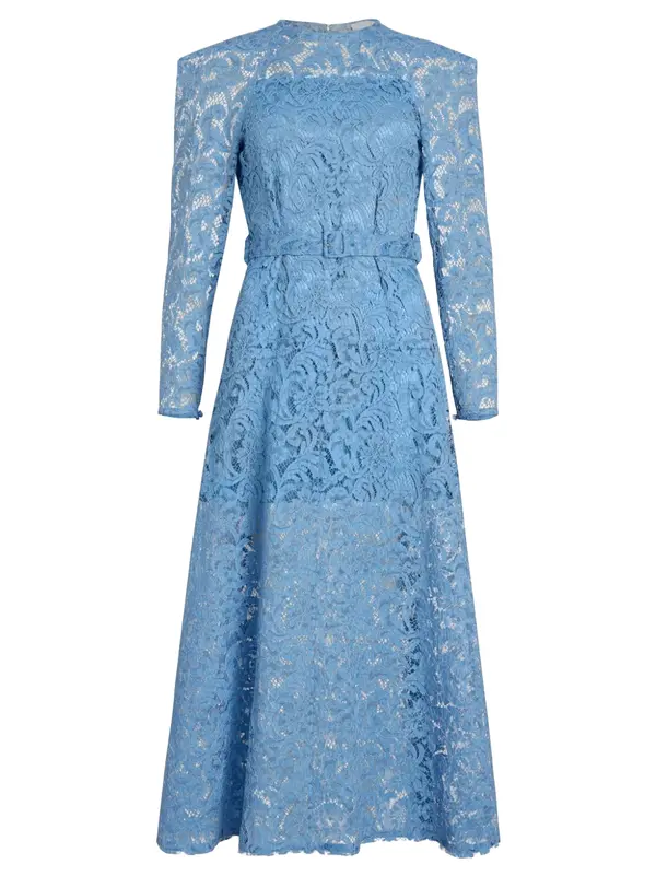 Patou Lace Maxi Dress - Blue