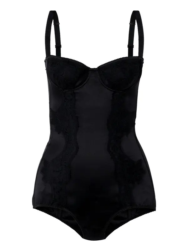 Dolce & Gabbana Lace-trimmed Bodysuit - Black