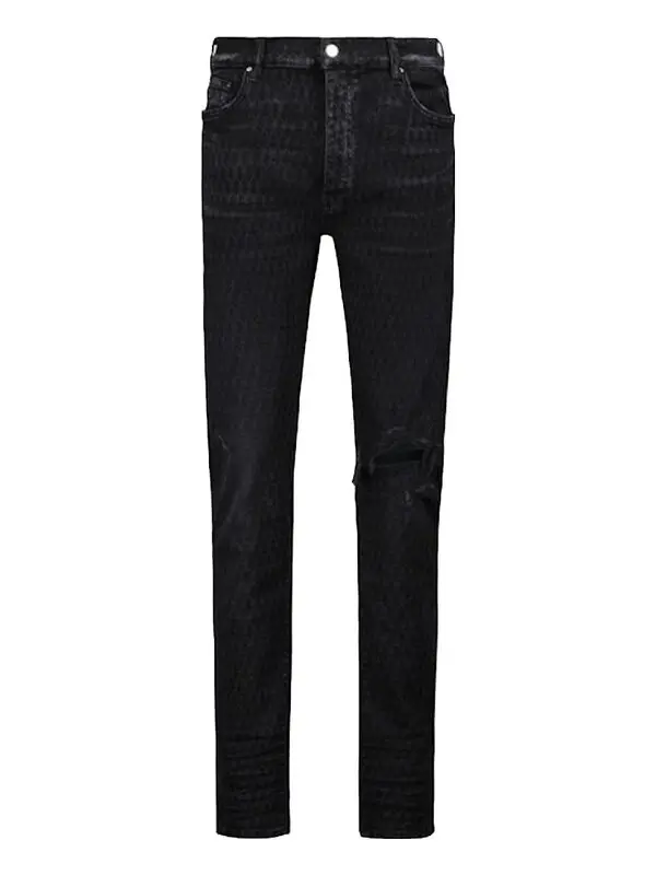 Amiri Playboy Laser Logo Jeans - Black