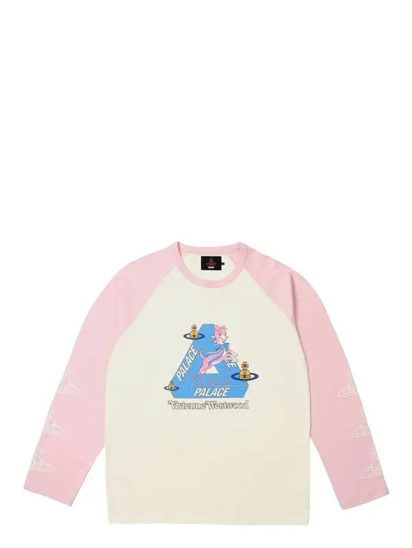PALACE X Vivienne Westwood Raglan Longsleeve - White/pink