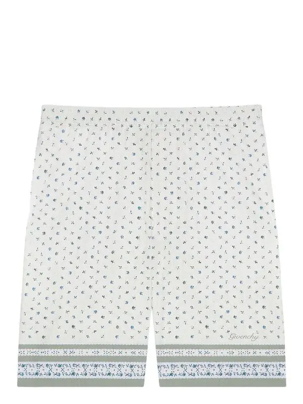 Givenchy Bermuda Shorts - Cream And Green