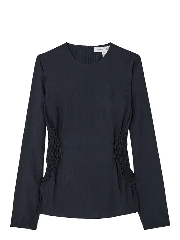 NET-A-PORTER FOR THE KING’S FOUNDATION Smocked Blouse - Blue
