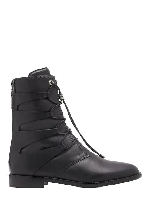 DANIELLA SHEVEL Moss Leather Boots - Black